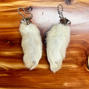 Rabbits Foot Keychain / Real Rabbits Foot / Lucky Rabbits Foot ...