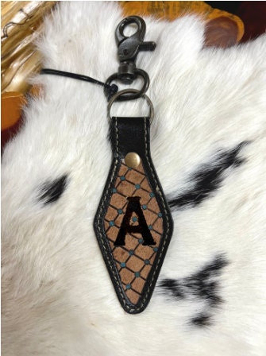 Custom Brand Key Chain Personalized Ranch Gifts Western Brand Leather ...