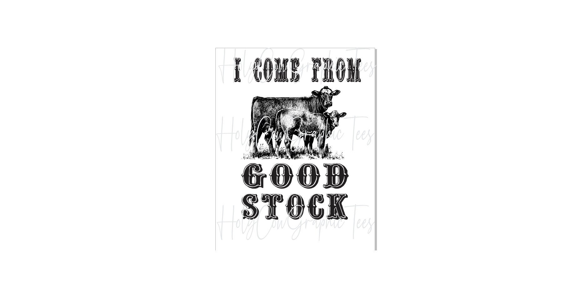 I Come From Good Stock Design PNG / Western Children's - Etsy
