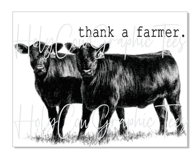Thank a Farmer Sublimation Design PNG /farm Tshirt Design / Cattle ...