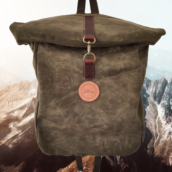 Waxed Canvas Backpack - Etsy