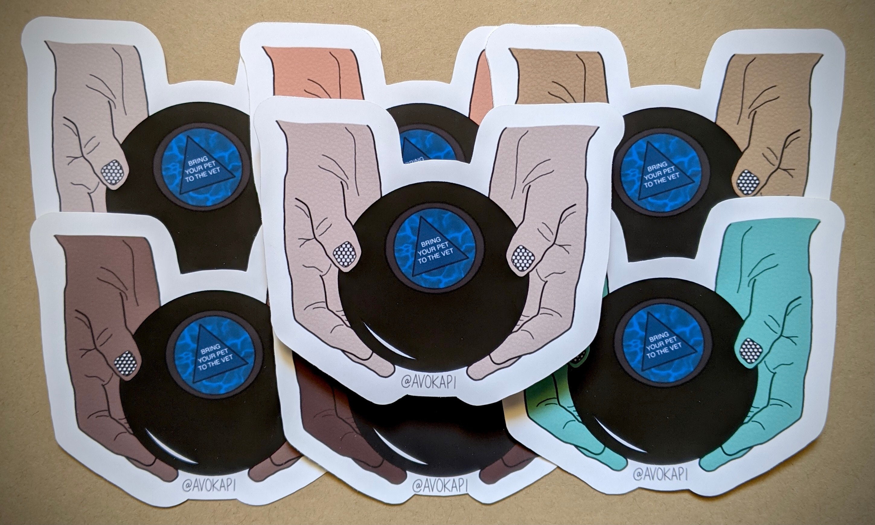 Magic Eight Ball Sticker ~ Vet Tech Sticker ~ LVT Gift ~ DVM Gift ...