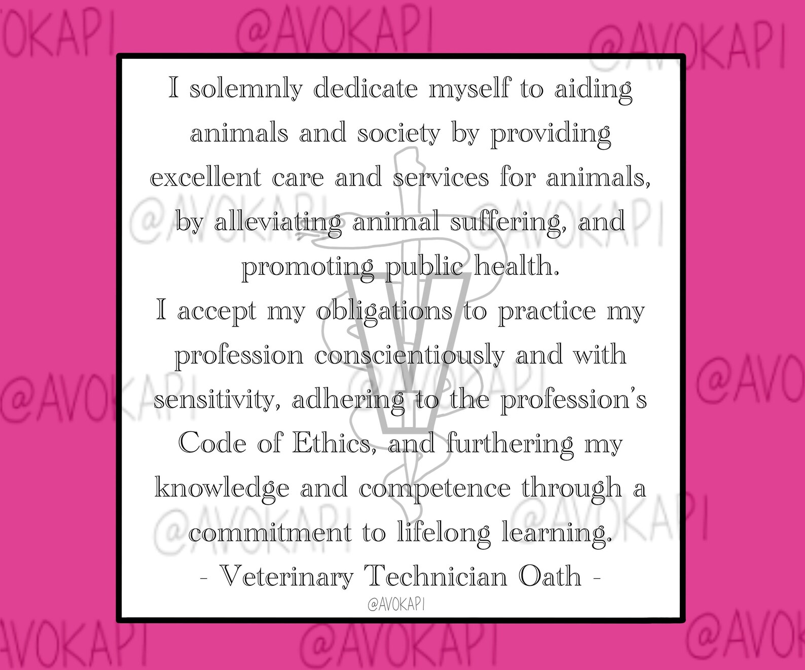 Veterinary Technician Oath Sticker Vet Tech Sticker Vet - Etsy