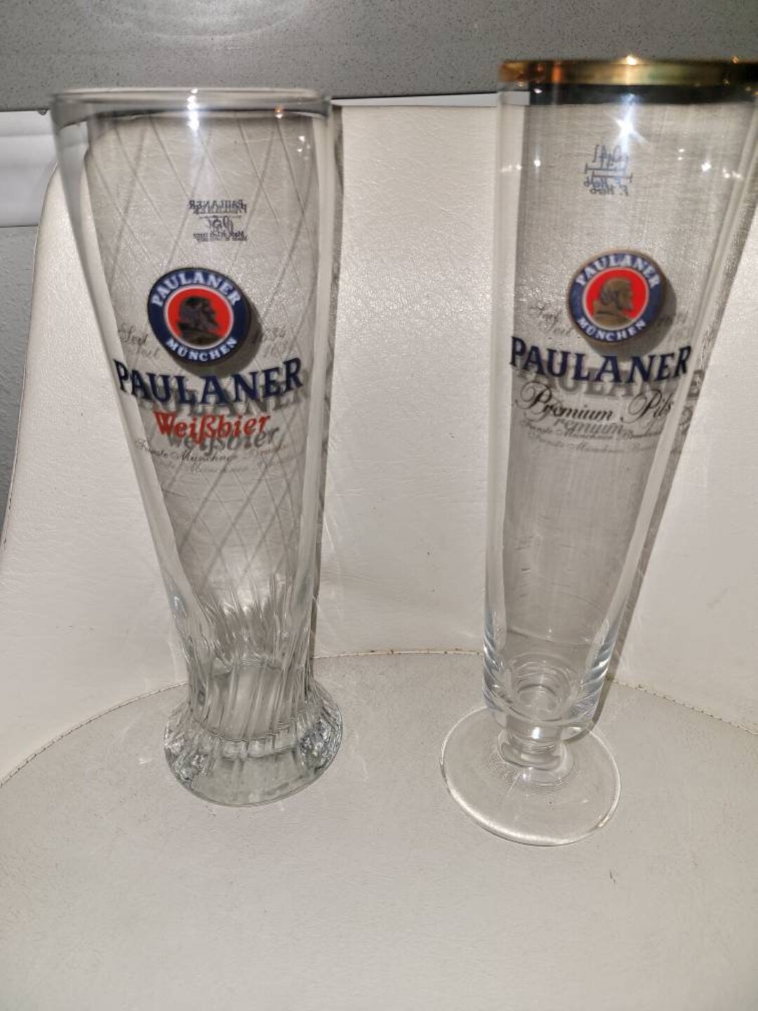 Vintage Pair of Paulaner Premium Pils & Weissbier Beer Glass - Etsy