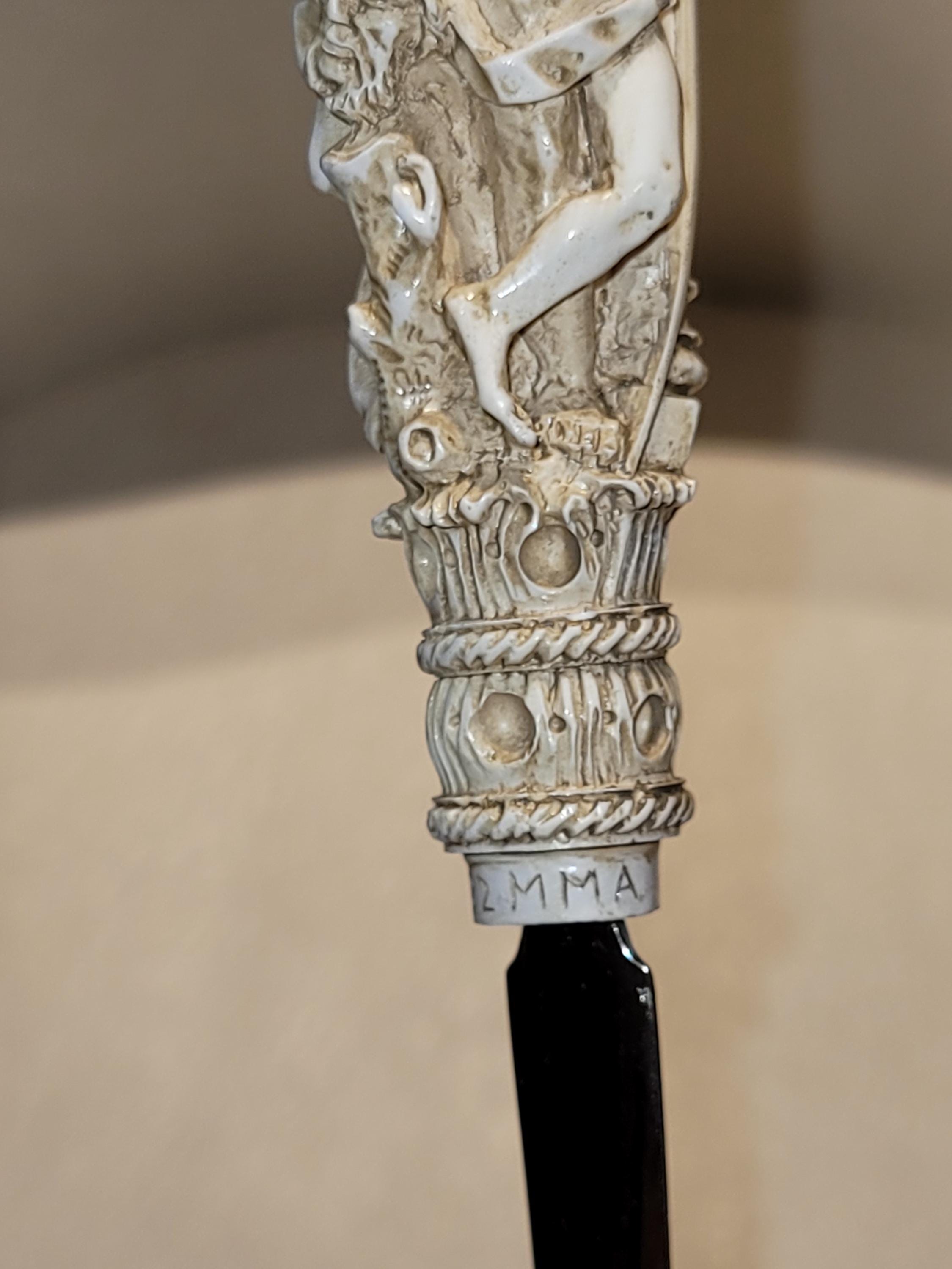 Carved Roman Gothic Figural Letter Opener Vtg Signed 1982 MMA” - Etsy