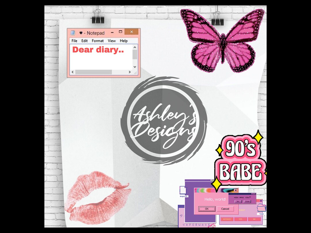 90’s Journal Template - Etsy