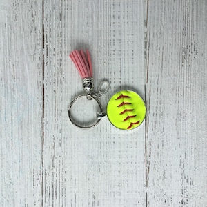 Authentic Baseball Key chain with seams | Etsy