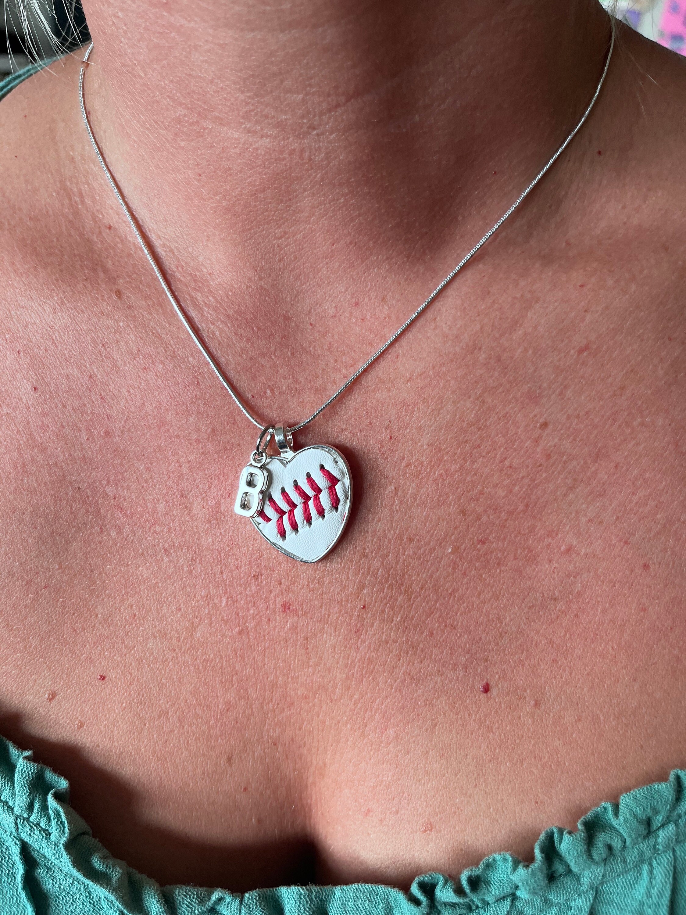 Authentic Baseball & Softball Pendant Necklace With Snake Chain ...