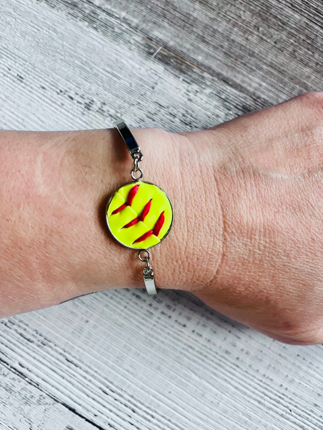 Authentic Real Softball Bracelet - Etsy