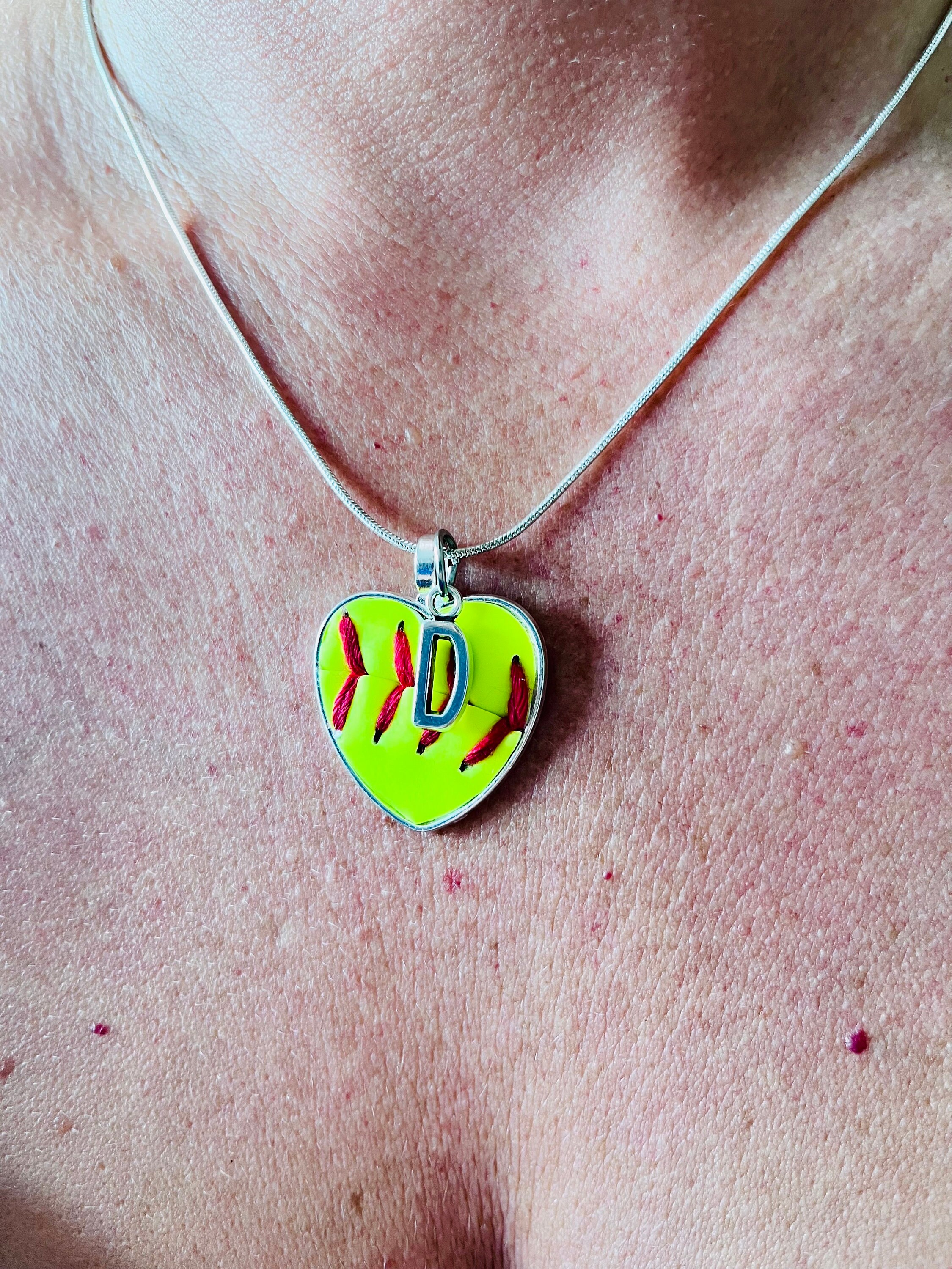 Authentic Baseball & Softball Pendant Necklace With Snake Chain ...