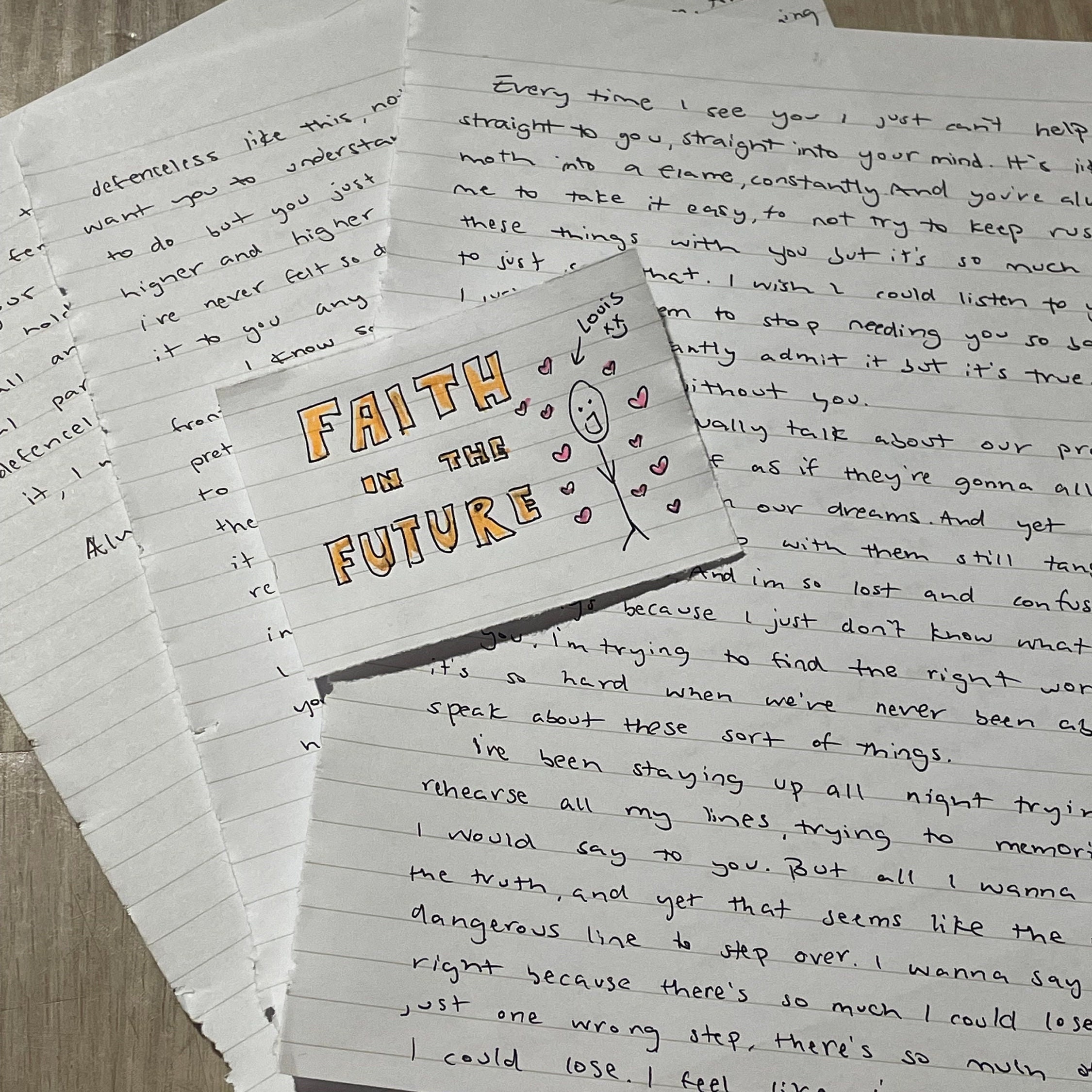FITF Louis Tomlinson Handwritten Song Letters - Etsy