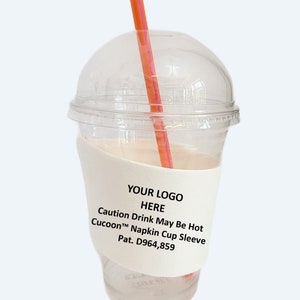 Custom Printed Eco-friendly Cup Sleeves That Unfold Into Disposable ...
