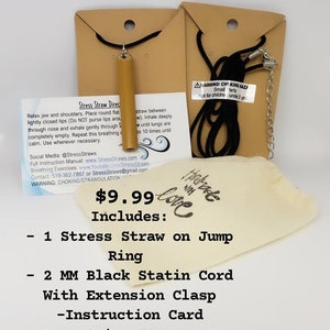 Stress Straws Deluxe-mindful Straw Breathing Necklace- Breath Work ...