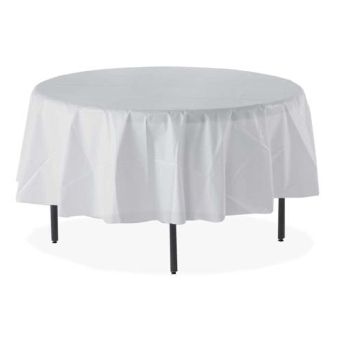 Round White Tablecloth Table Cover Cloth Wedding Decor - Etsy
