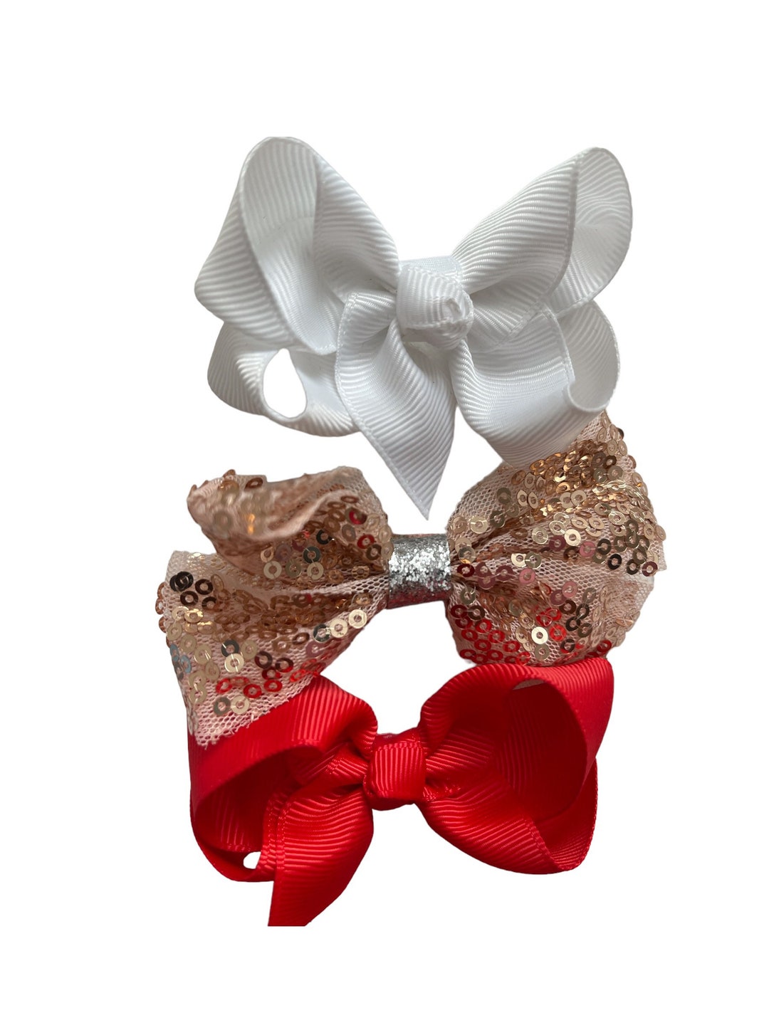 Christmas Bow Set - Etsy