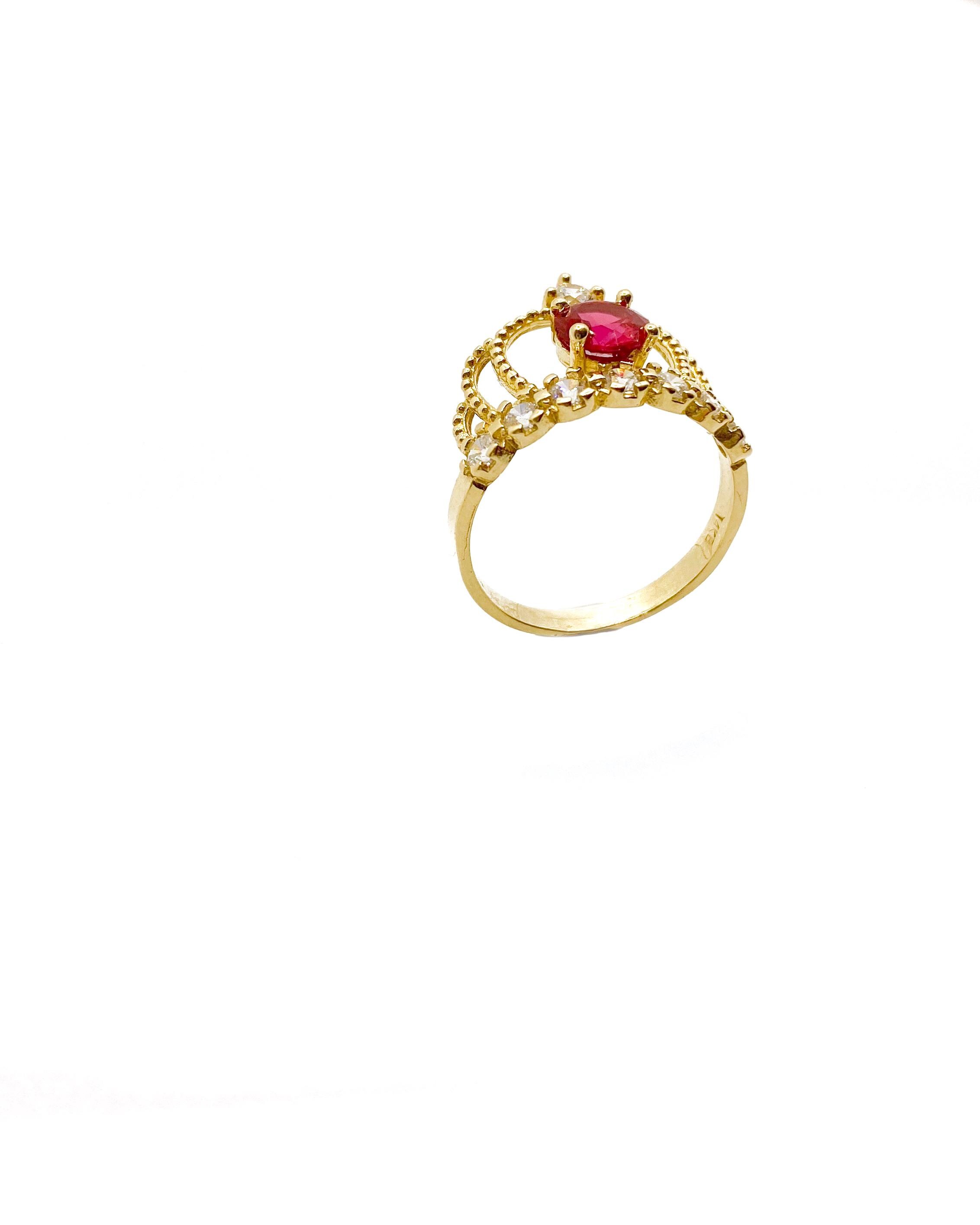 The Crown of Ruby Ring - Etsy