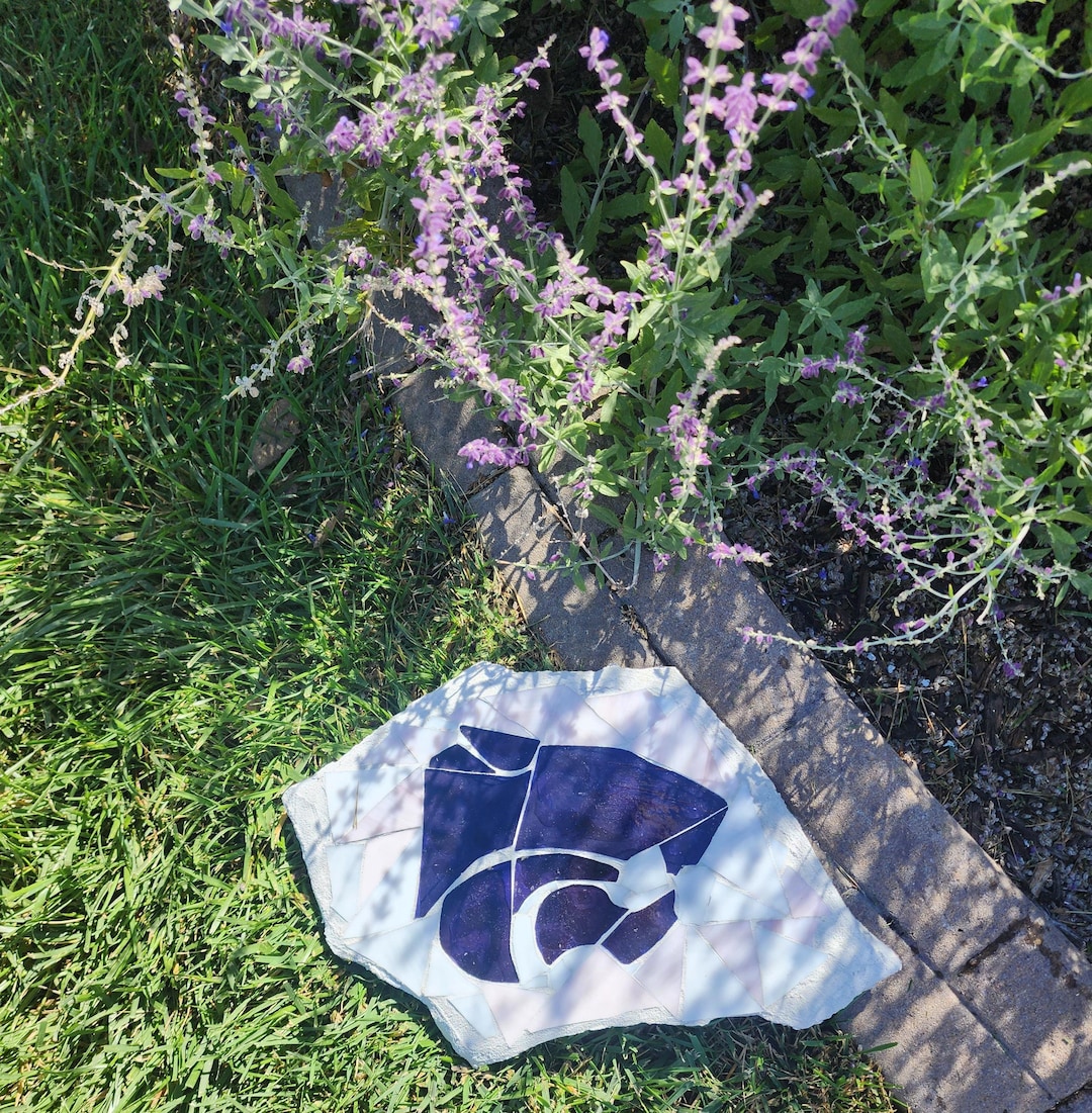 KSU KSTATE WILDCAT Stained Glass Mosaic Stepping Stone - Etsy