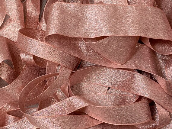 Rose Gold Lame Ribbon Sparkling Glittering Metallic Ribbon by | Etsy