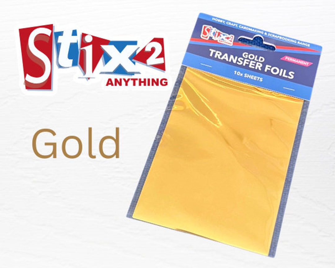 Gold Metallic Foil Transfer Sheets, 10 Sheets of Permanent Super Shiny ...