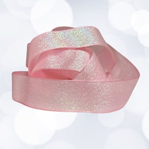 Pale Pink Iridescent Ribbon by Berisfords, Shimmering Effect, 2 Widths ...