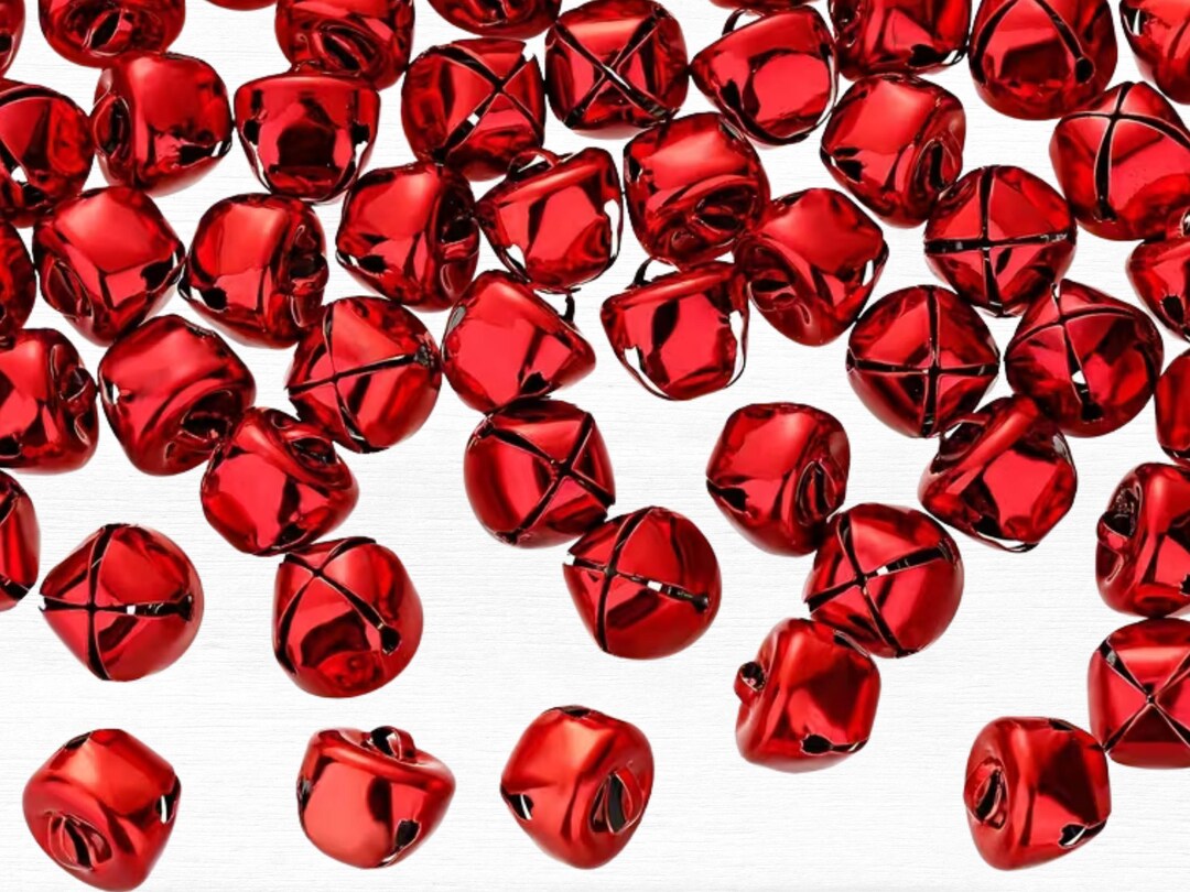 Red Jingle Bells, Christmas Bells in 5 Sizes 8-20mm, Festive Crafts ...