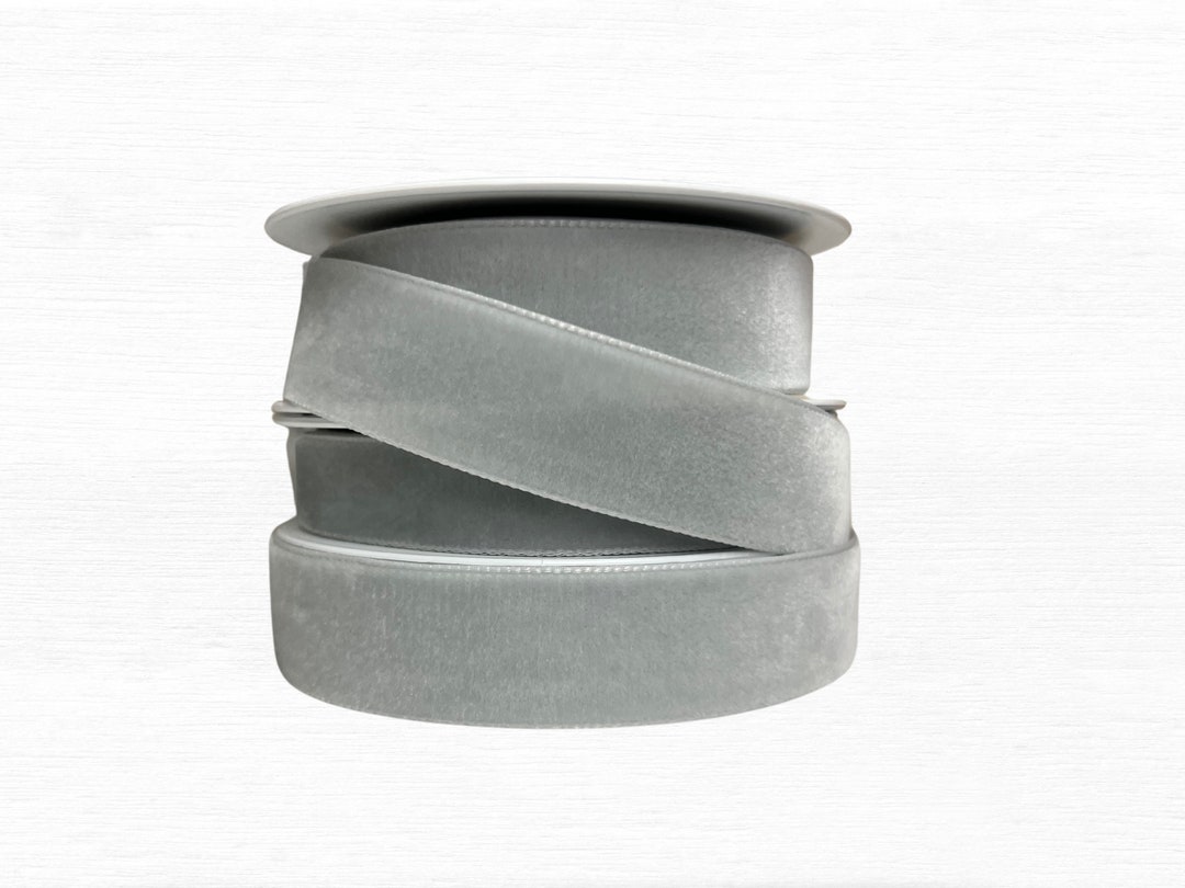 Silver Grey Velvet Ribbon, Premium Quality With a 100% Nylon Pile ...