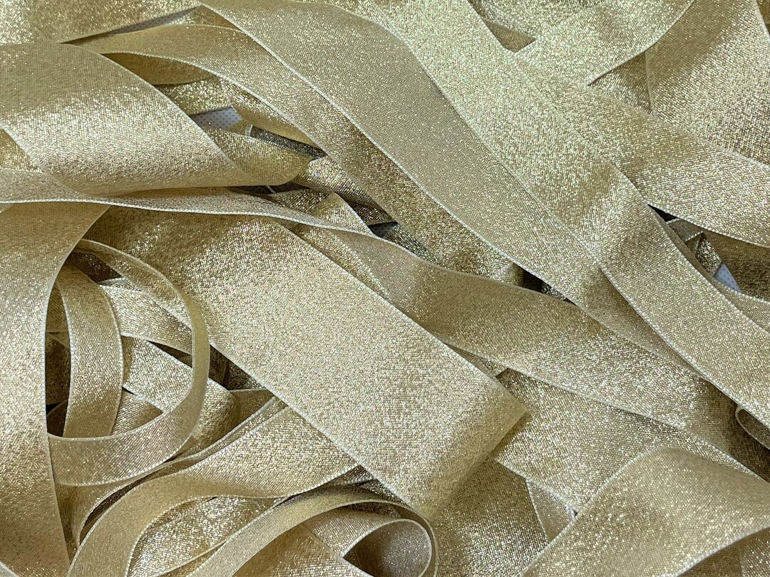 Gold Lame Ribbon, Sparkling Glittering Metallic Ribbon 3,7, 15, 25 ...