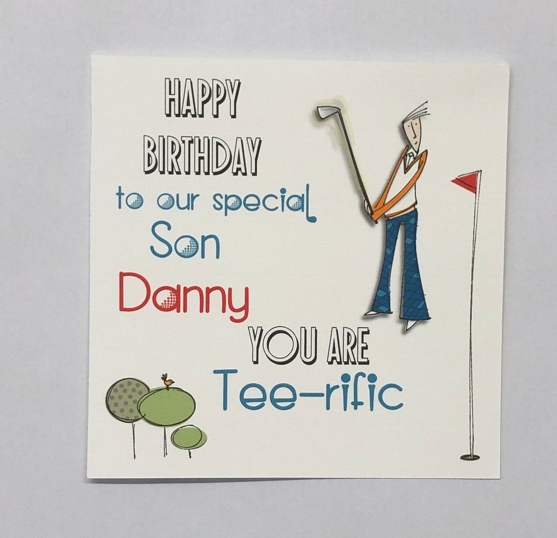 Personalised Golf Birthday Card Handmade Golf Lover's - Etsy