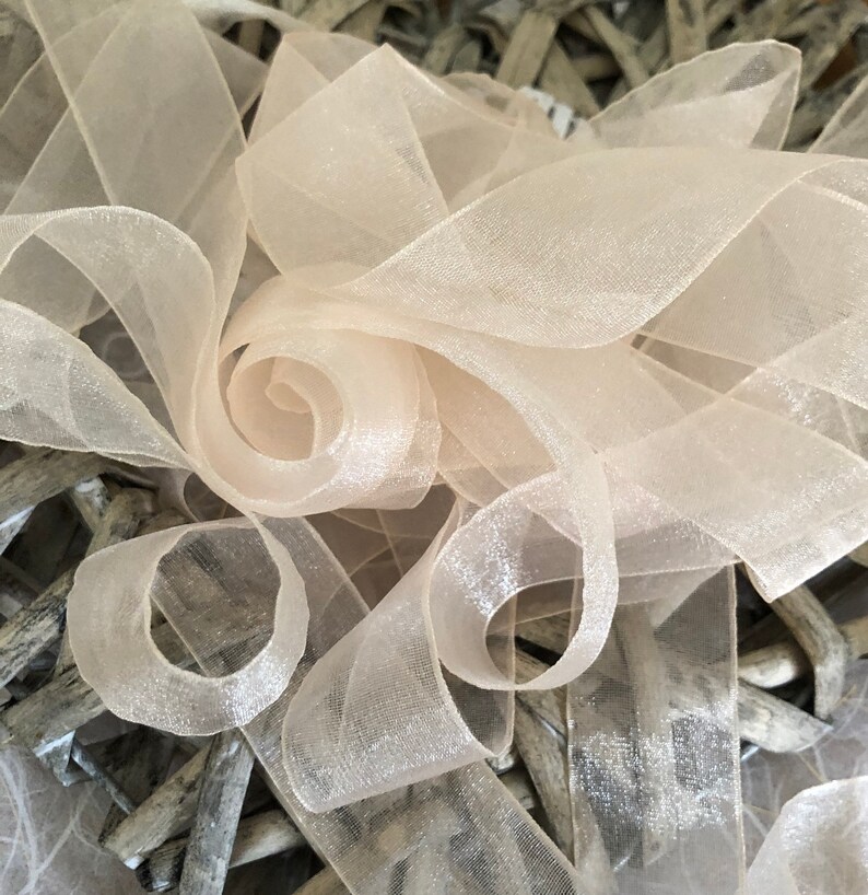 Cream Sheer Organza Ribbon Berisfords UK Super Sheer Ribbon | Etsy