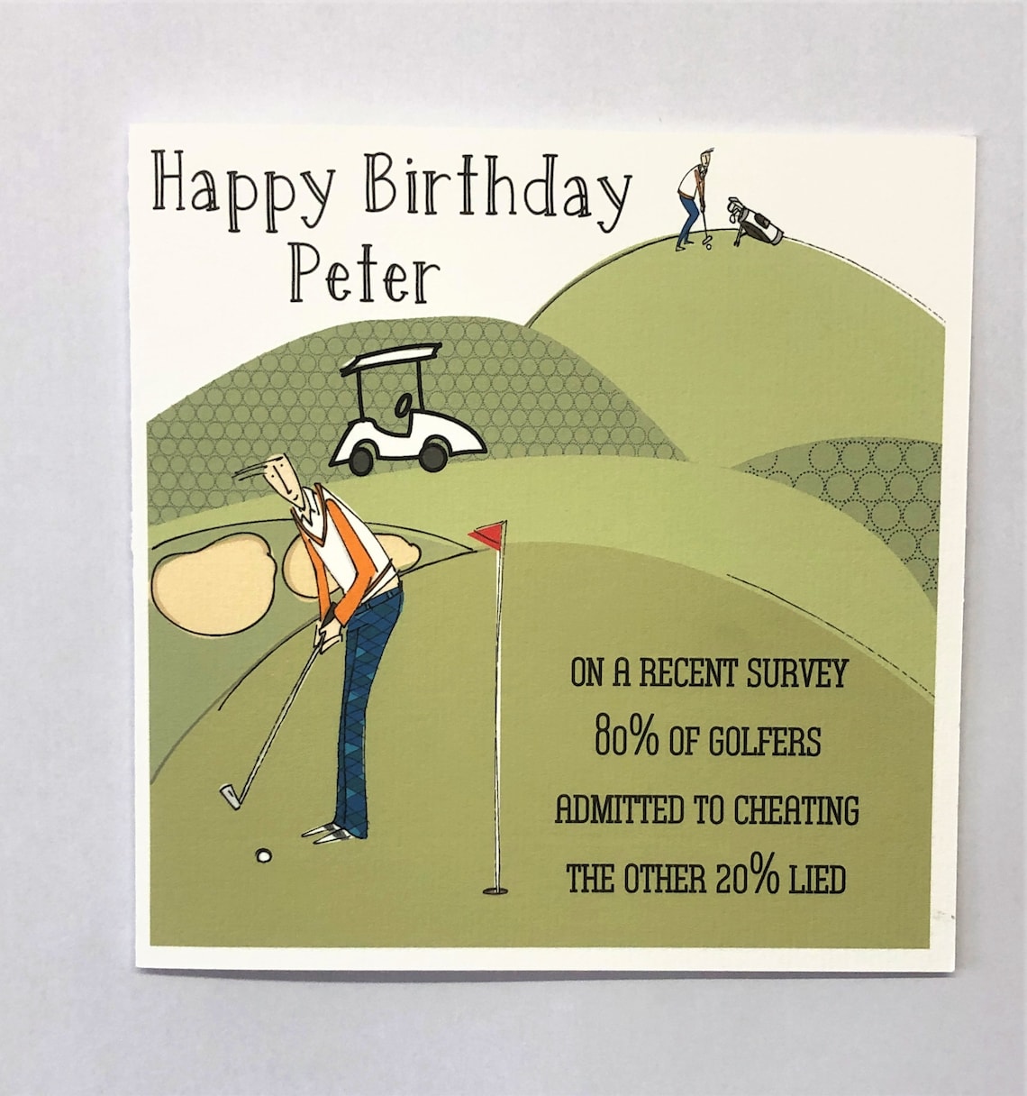 Personalised Golf Birthday Card Birthday Card for Golfer - Etsy