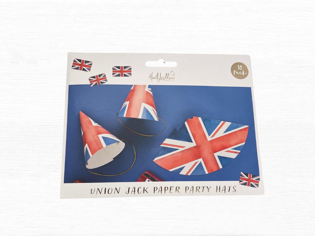 Union Jack Party Hats: Vintage British Celebration Cone Hats (pack of ...