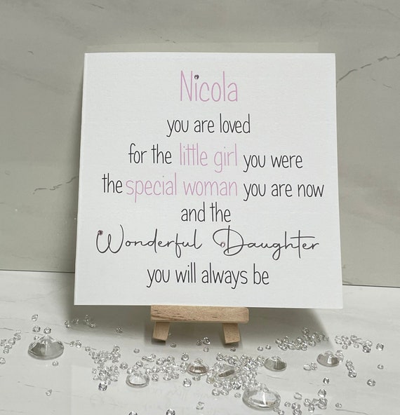 Personalised Daughter Birthday Card Handmade Happy Birthday - Etsy