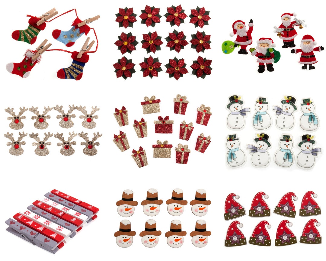 Christmas Craft Embellishment Decoration, Perfect for All Festive ...