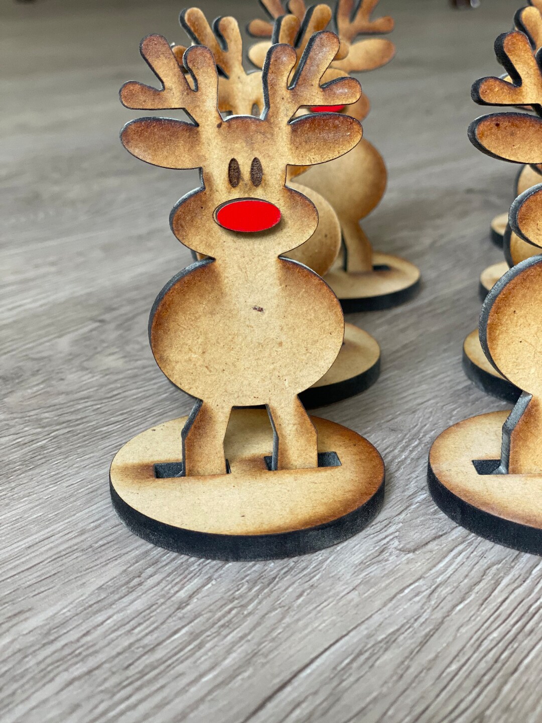 Personalized Freestanding Reindeer Place Cards, Custom Christmas ...