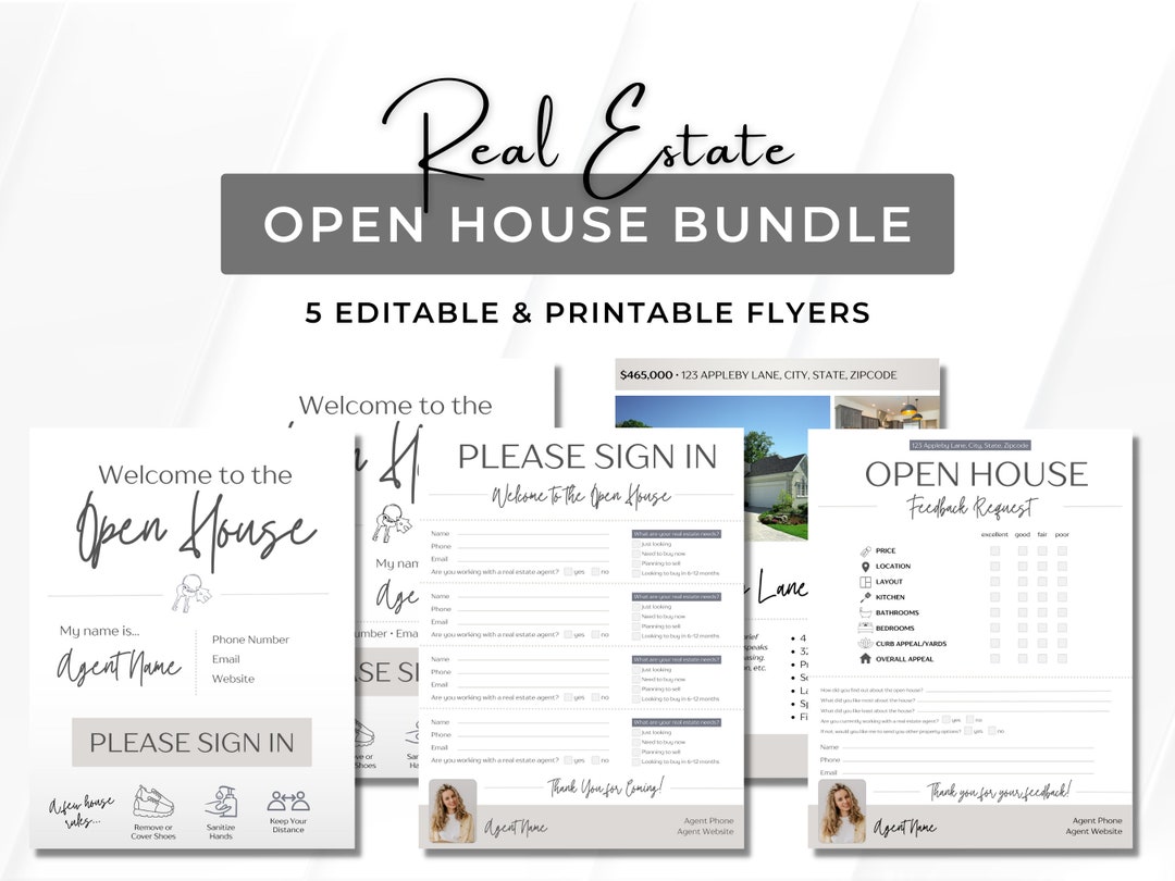 Real Estate Open House Bundle: Boost Your Sales With These Must-have ...