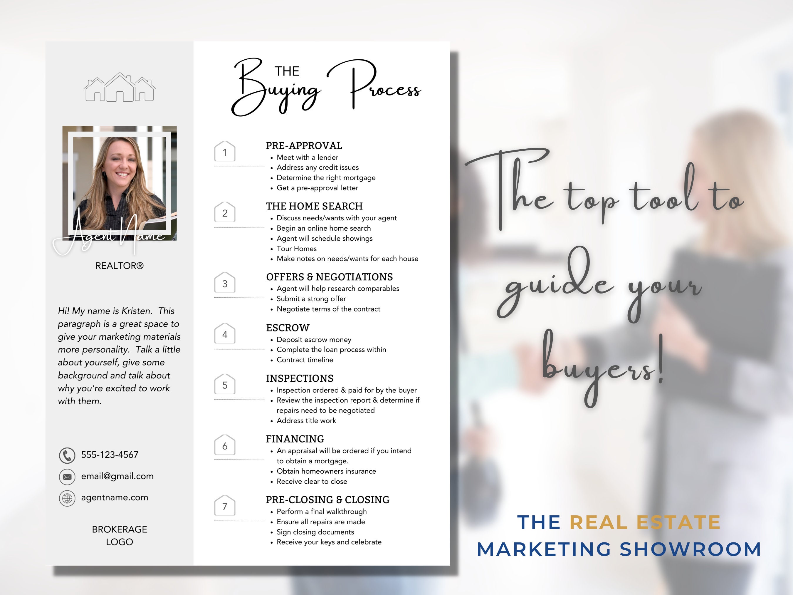 Real Estate Home Buying Process Buyer's Timeline Printable Real Estate ...