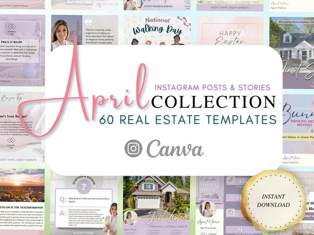 April Real Estate Instagram Real Estate Marketing Real Estate Templates ...