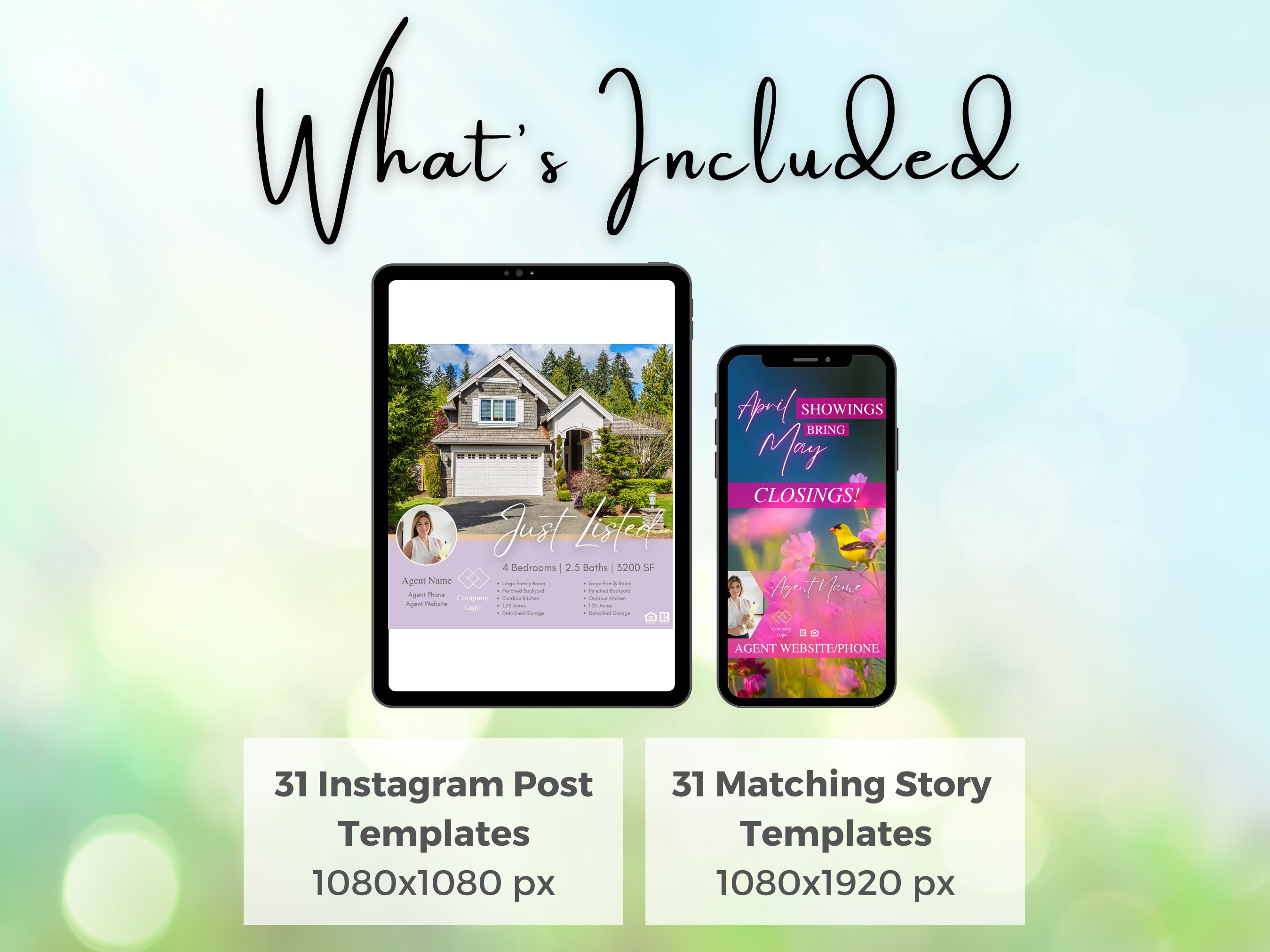 April Real Estate Instagram Real Estate Marketing Real Estate Templates ...