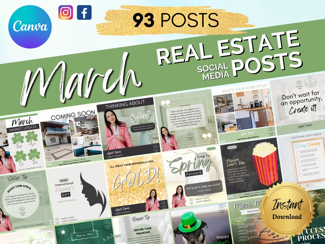 2024 March Real Estate Social Media Real Estate Marketing Real Estate ...