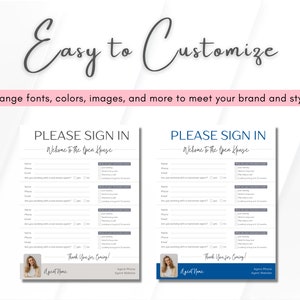 Editable Open House Sign-in Sheets Real Estate Printable Real Estate ...