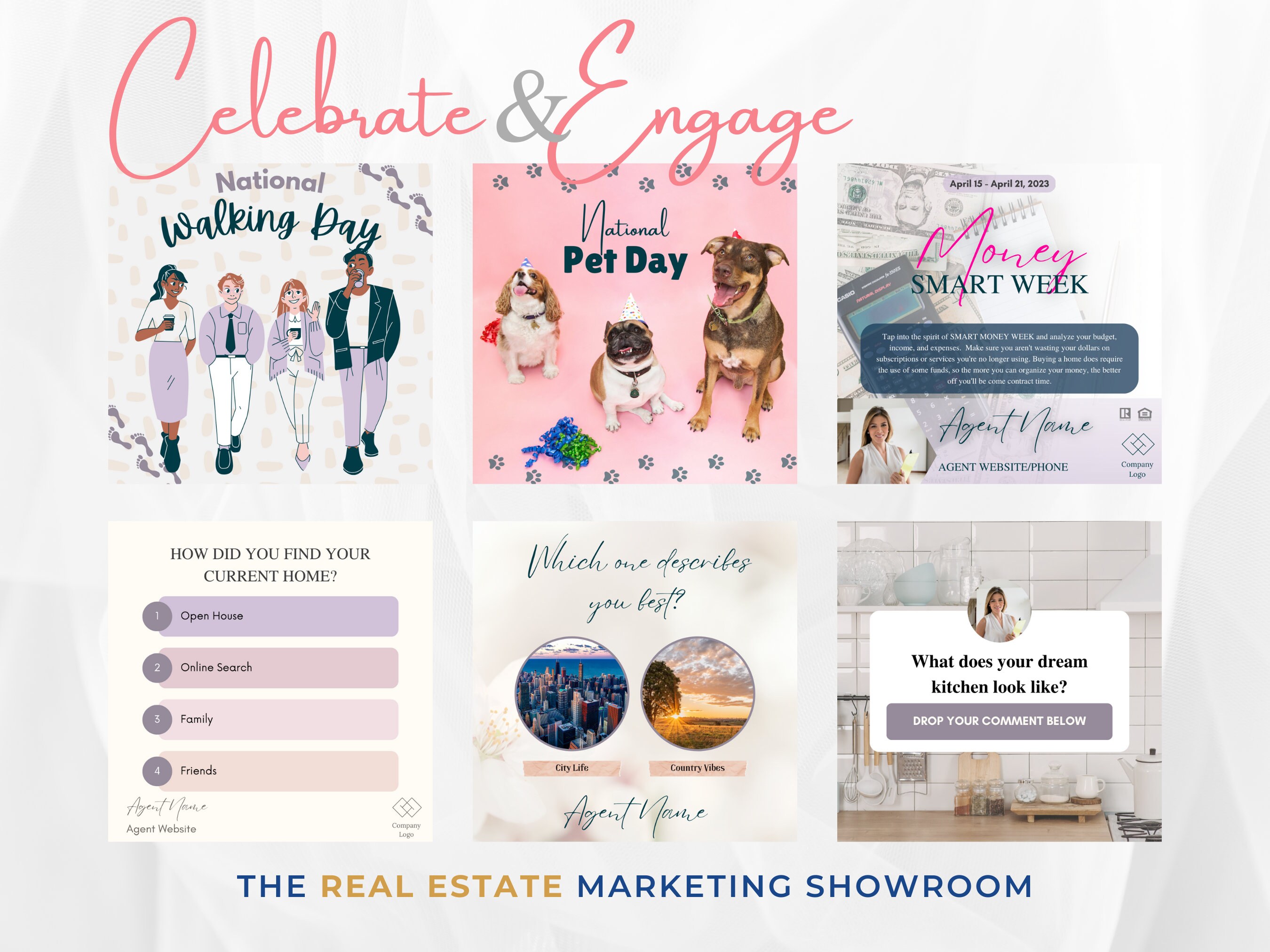 Real Estate April Facebook Post Marketing Templates Canva Spring Easter ...