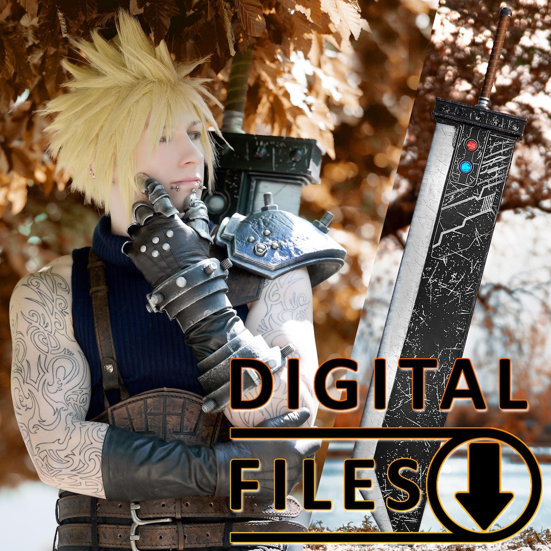 Cloud Strife Cosplay 3D Print Files: Armor, Sword + Tutorials (digital ...