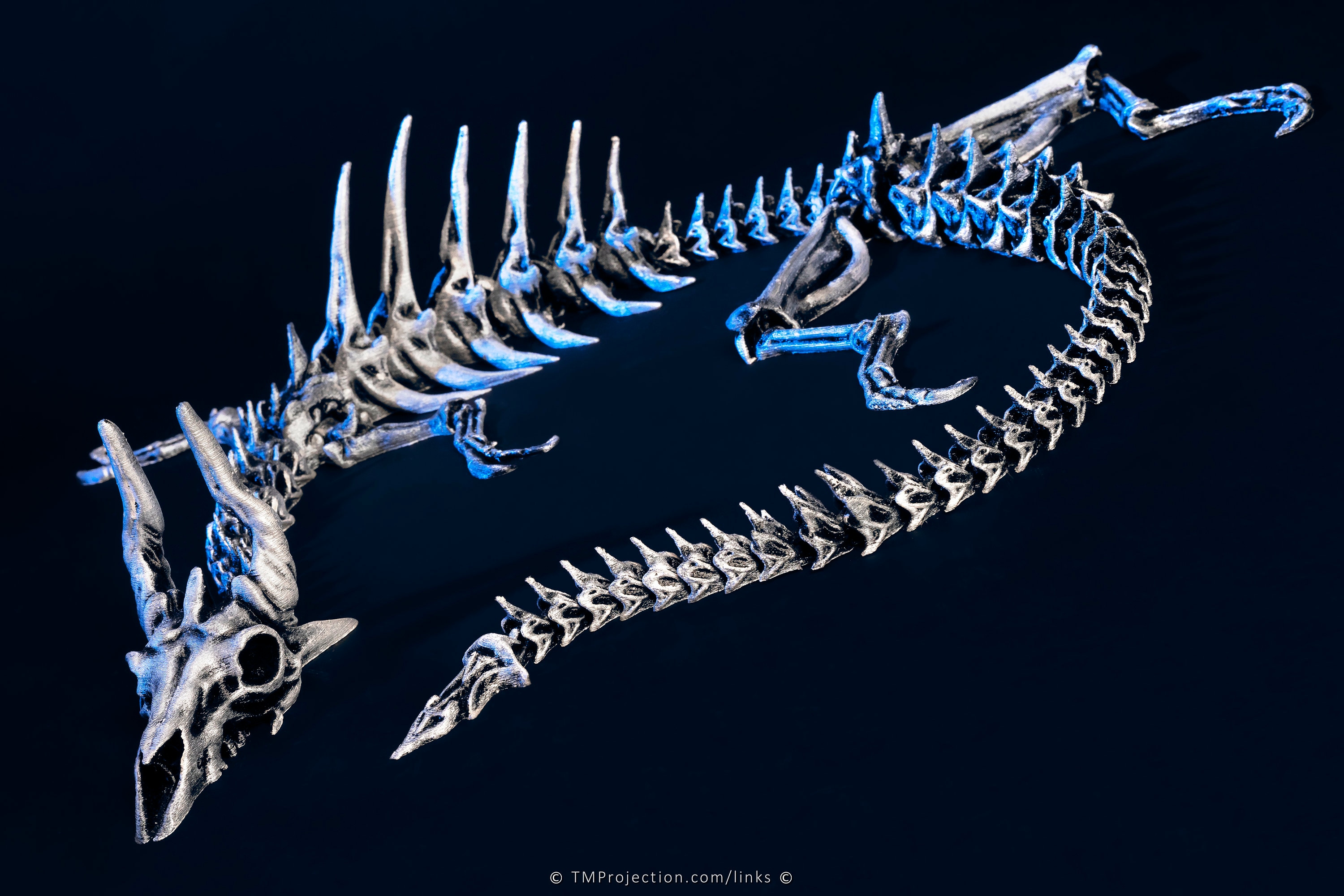 Skeleton Dragon DIGITAL FILES Articulated Fidget Toy Dead Skeletal ...