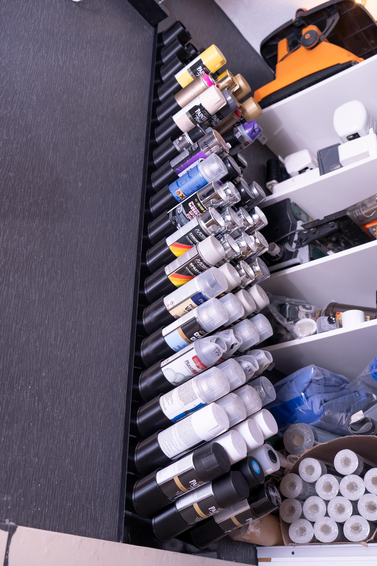 Stackable Spray Can Holder Rack – Wall Mount Aerosol Organizer (2 Racks ...