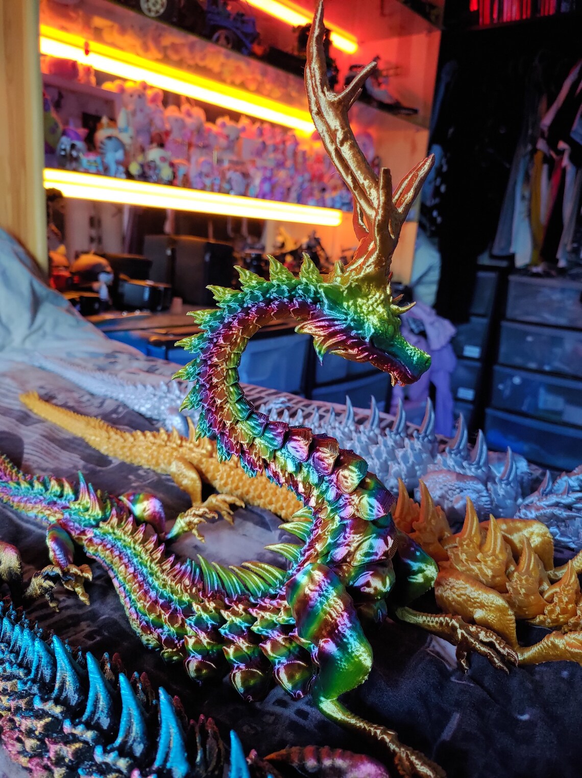 Japanese Forest Dragon Articulated Oriental Fidget Toy 3D PRINTING ...