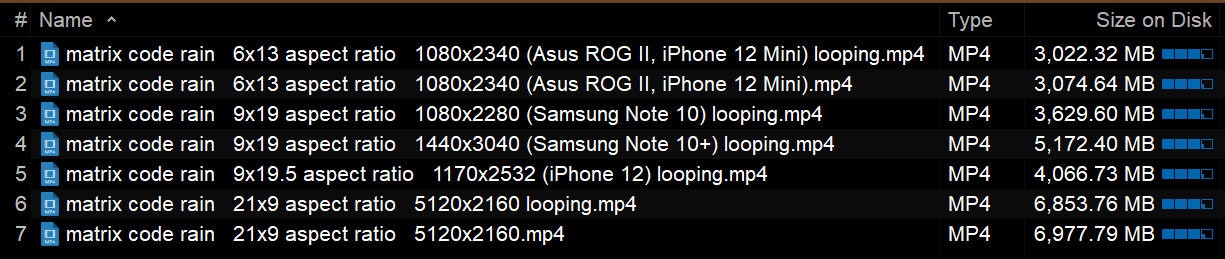 Matrix Code Rain Video Wallpaper seamless Loop in 5K, 4K, 2K, 21x9 ...