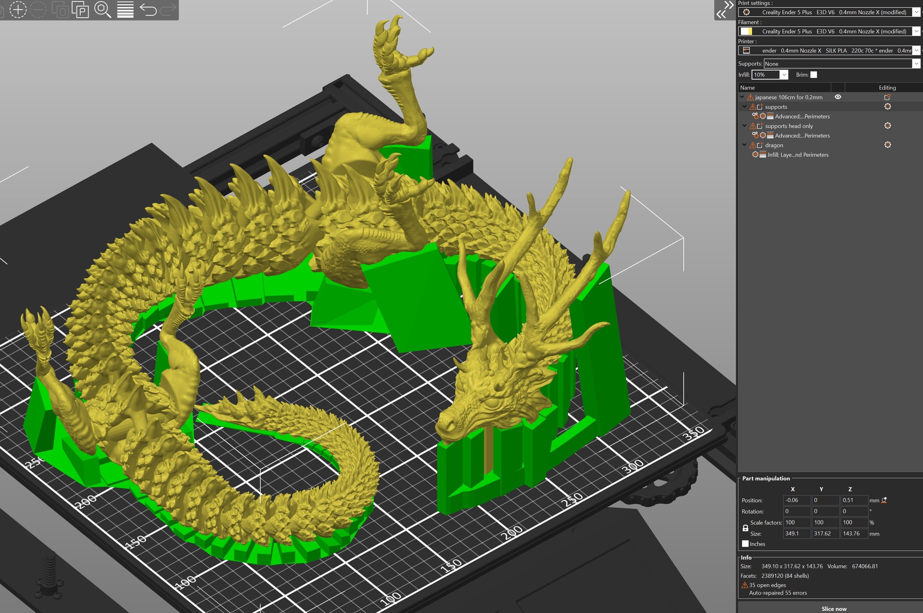 Japanese Forest Dragon Articulated Oriental Fidget Toy 3D PRINTING ...