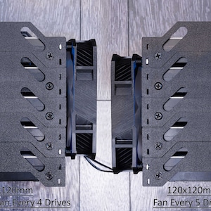 Stackable 3.5 Inch Hard Disk Drive Mounts With 12x12cm Fan Attachment ...