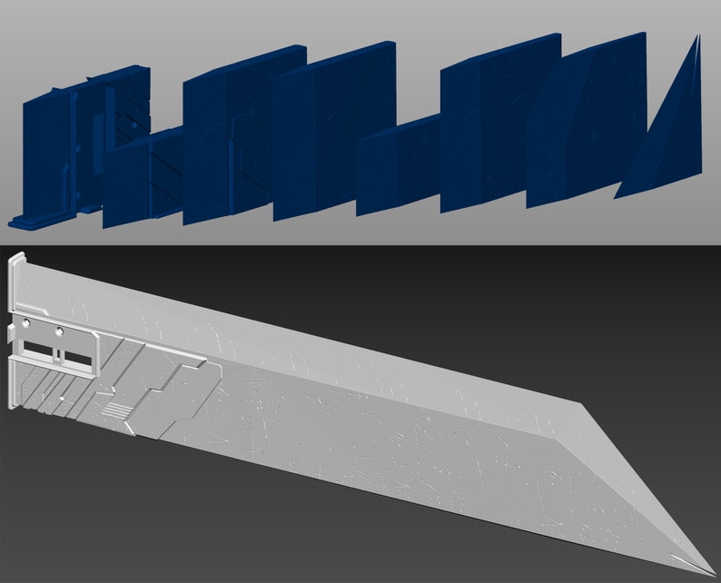 Buster Sword Cloud Strife Zack Fair Angeal Hewley 3D PRINTING FILES ...