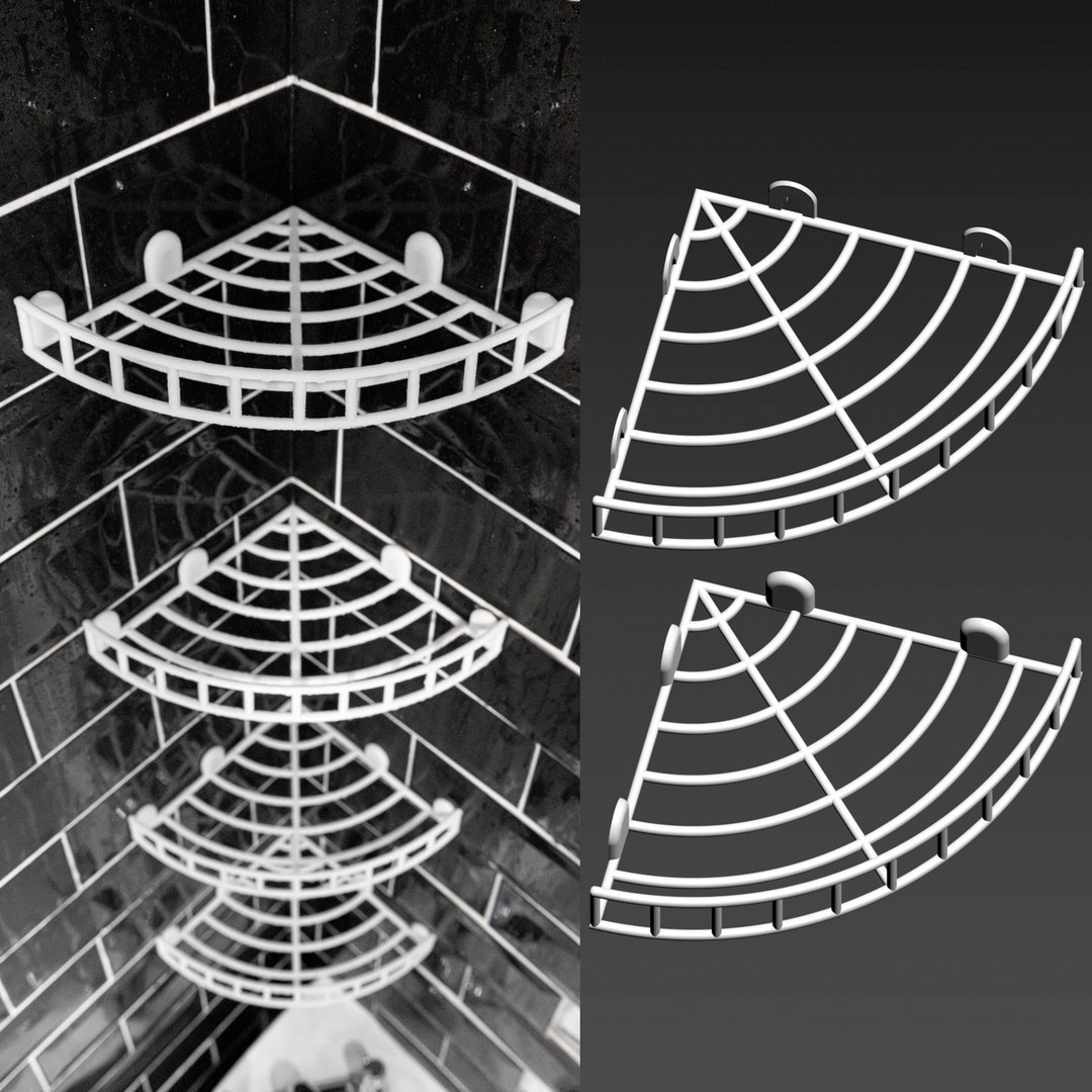 Bathroom Shower Corner Shelves Shelfs 3D PRINTING FILES - Etsy